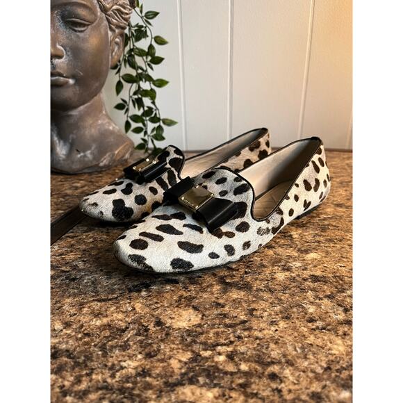 Cole Haan | Shoes | Cole Haan Tali Grand Os Bow Ocelot Print Loafers 75 ...